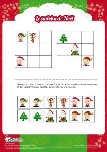 L'activité du mercredi : Le sudoku de Noël - GraphiCK-Kids